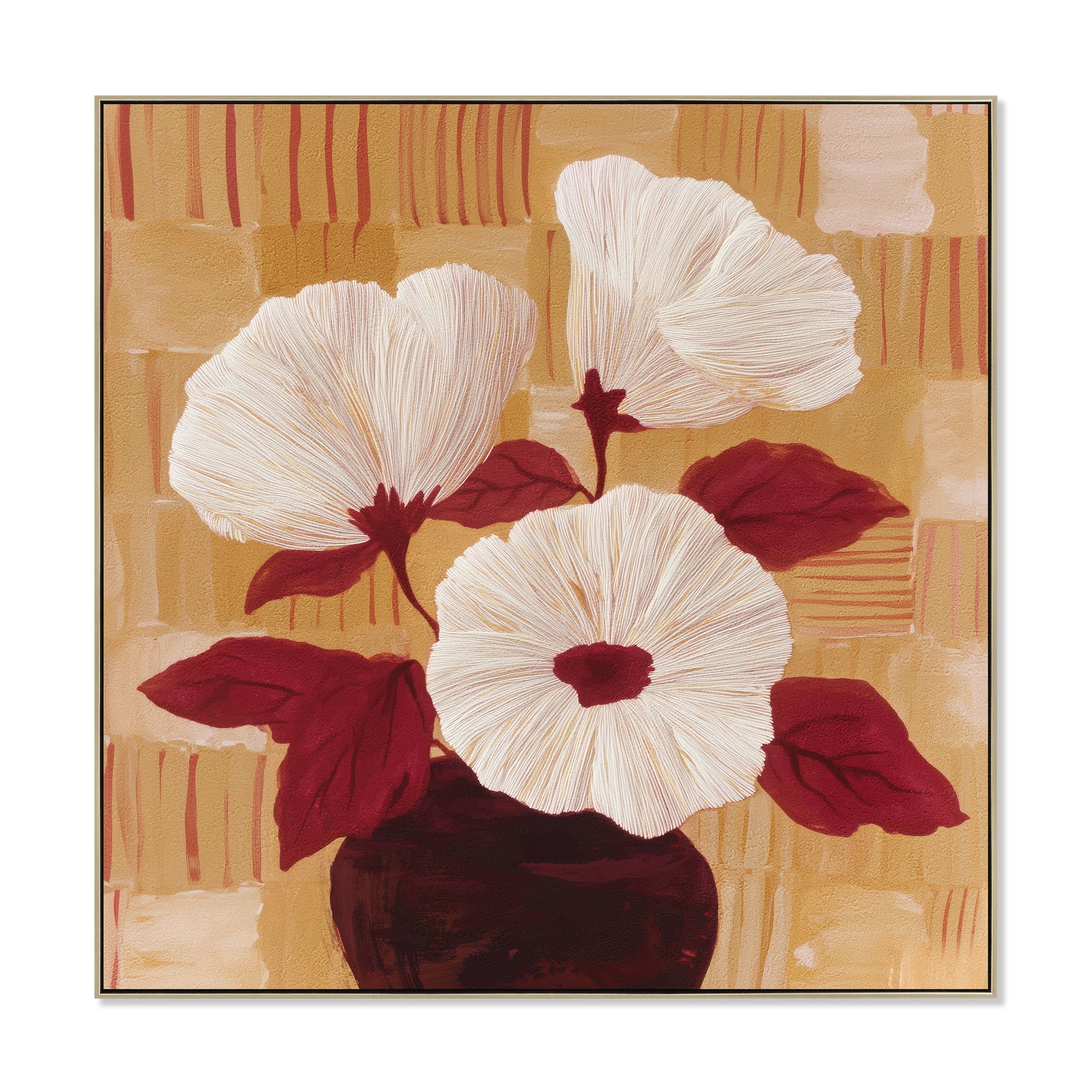 CAR12225-CLO 80 x 80cm Framed Canvas - Natu... | Calibre Furniture