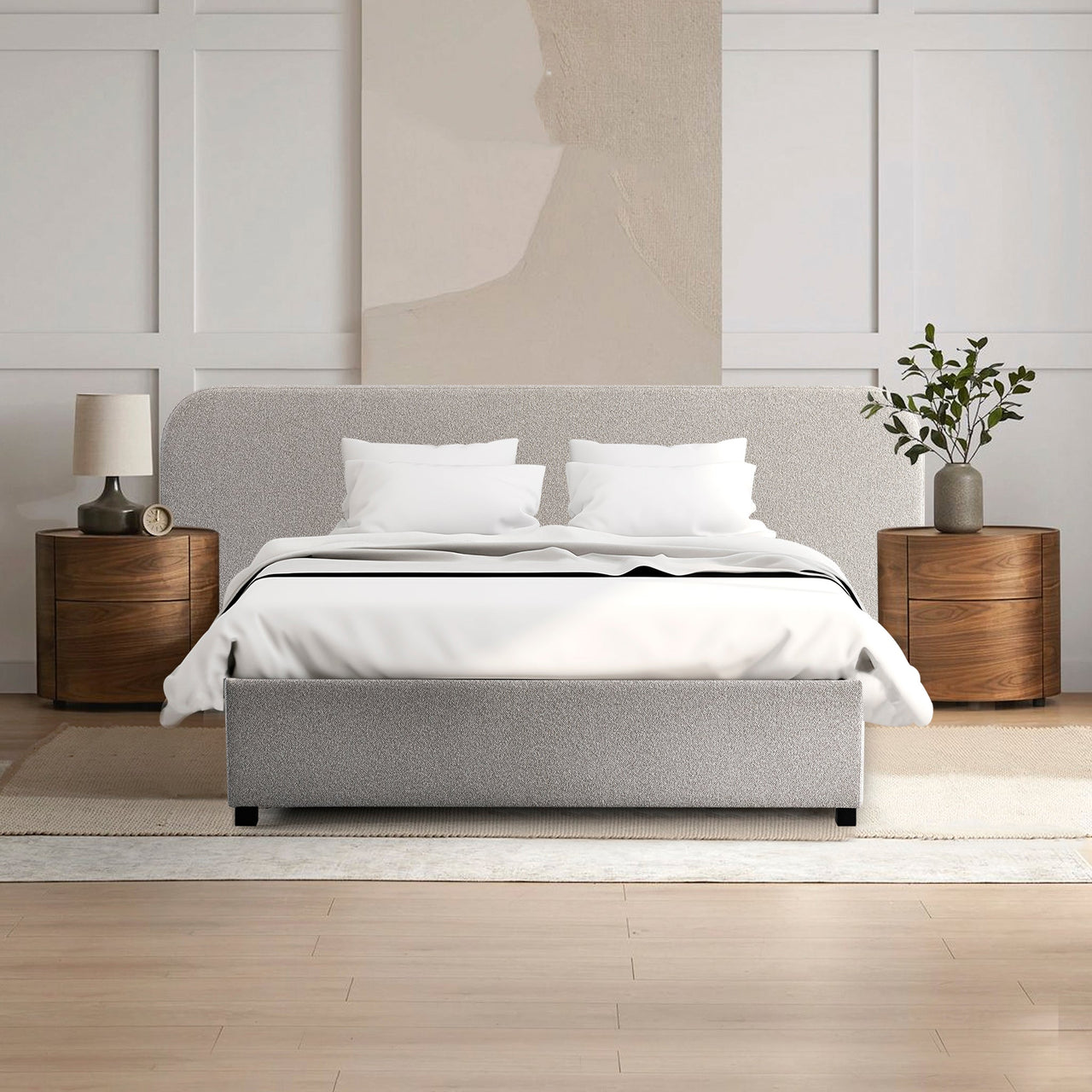 CBD10049-MI Queen Sized Bed Frame - Clay Gr... | Calibre Furniture