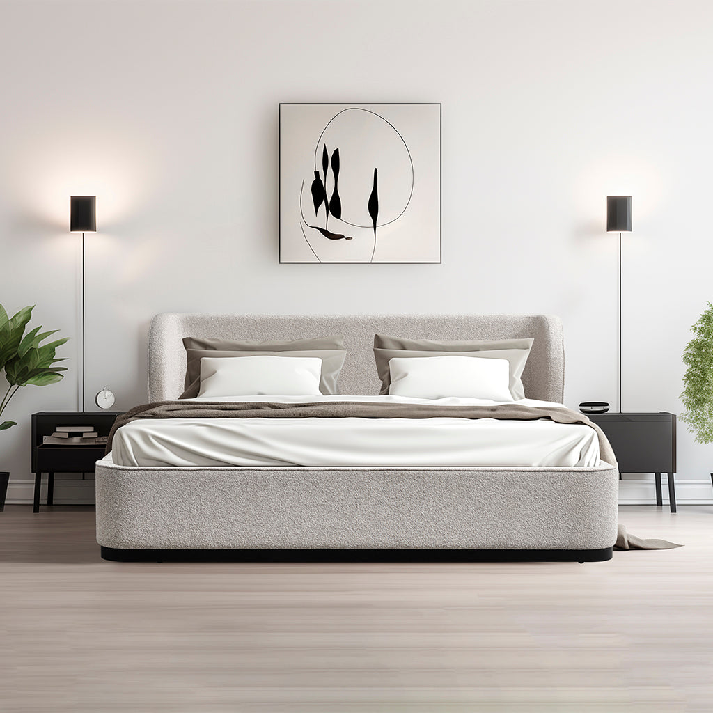 CBD8760-MI Queen Bed Frame - Clay Grey | Calibre Furniture