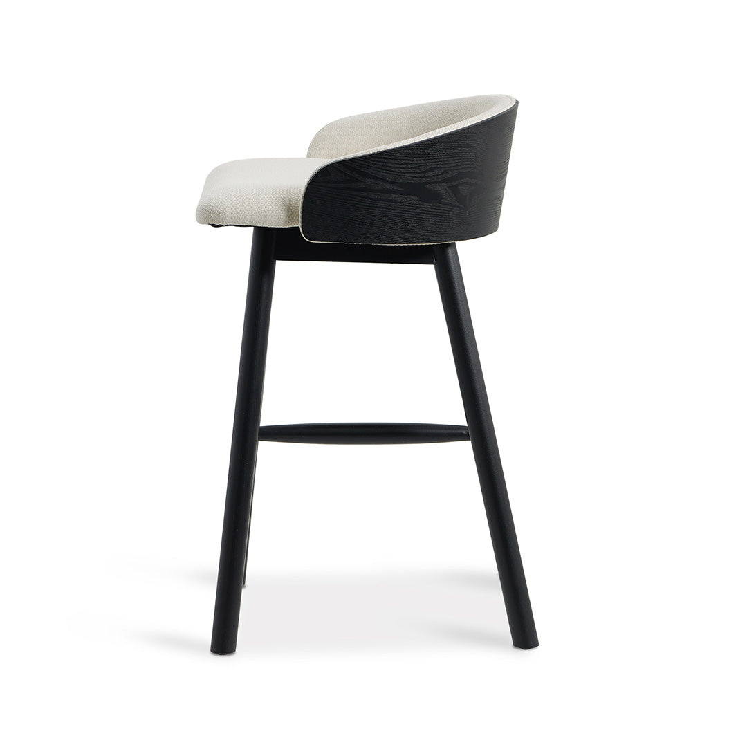 CBS8248-DR 65cm Black Bar Stool - Beige | Calibre Furniture