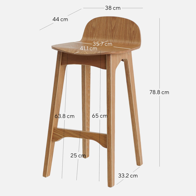 CBS8250-DR 65cm Bar Stool - Natural | Calibre Furniture