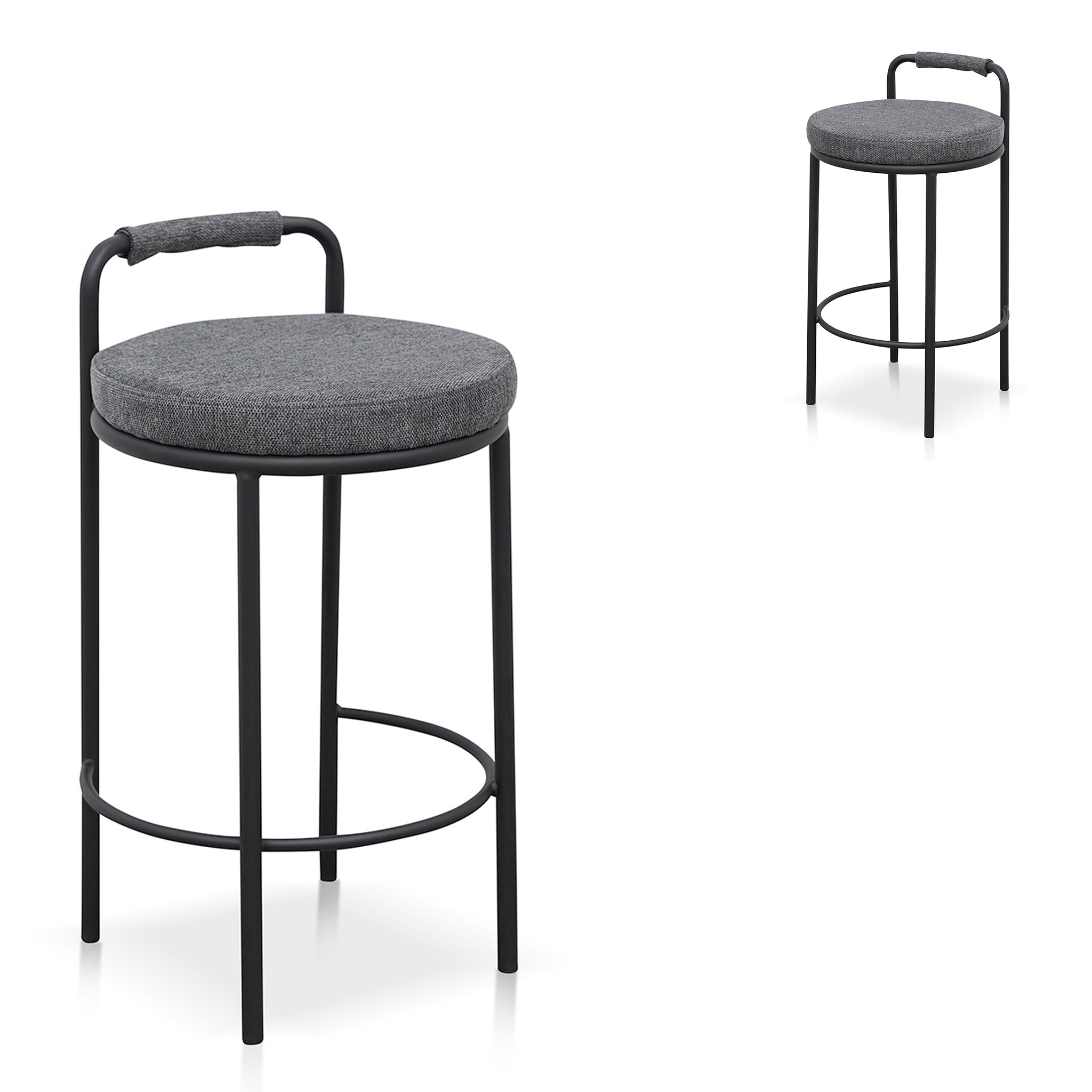 CBS8460-FHx2 65cm Bar Stool - Charcoal Grey... | Calibre Furniture