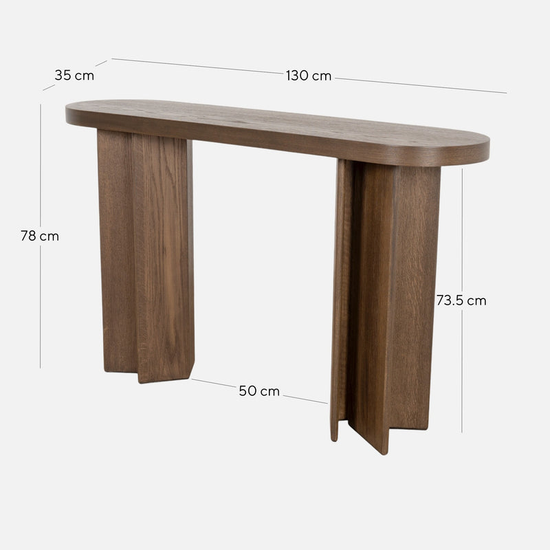 CDT8703-VA 1.3m Pill Shape Console Table - ... | Calibre Furniture