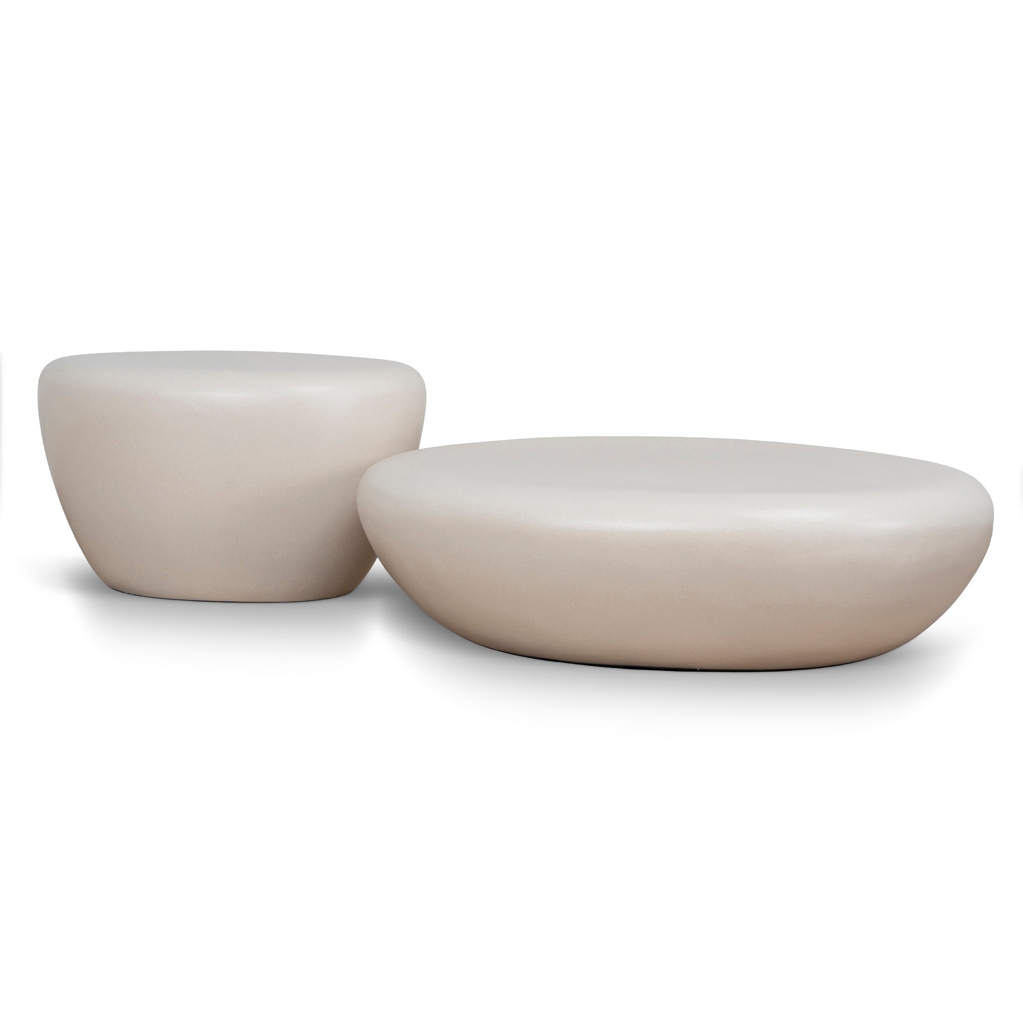 CCF12102-NY Nested Coffee Table - Ivory Beige | Calibre Furniture