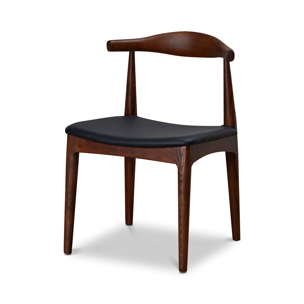CDC181 Elbow Dining Chair - Dark Brown (Set... | Calibre Furniture