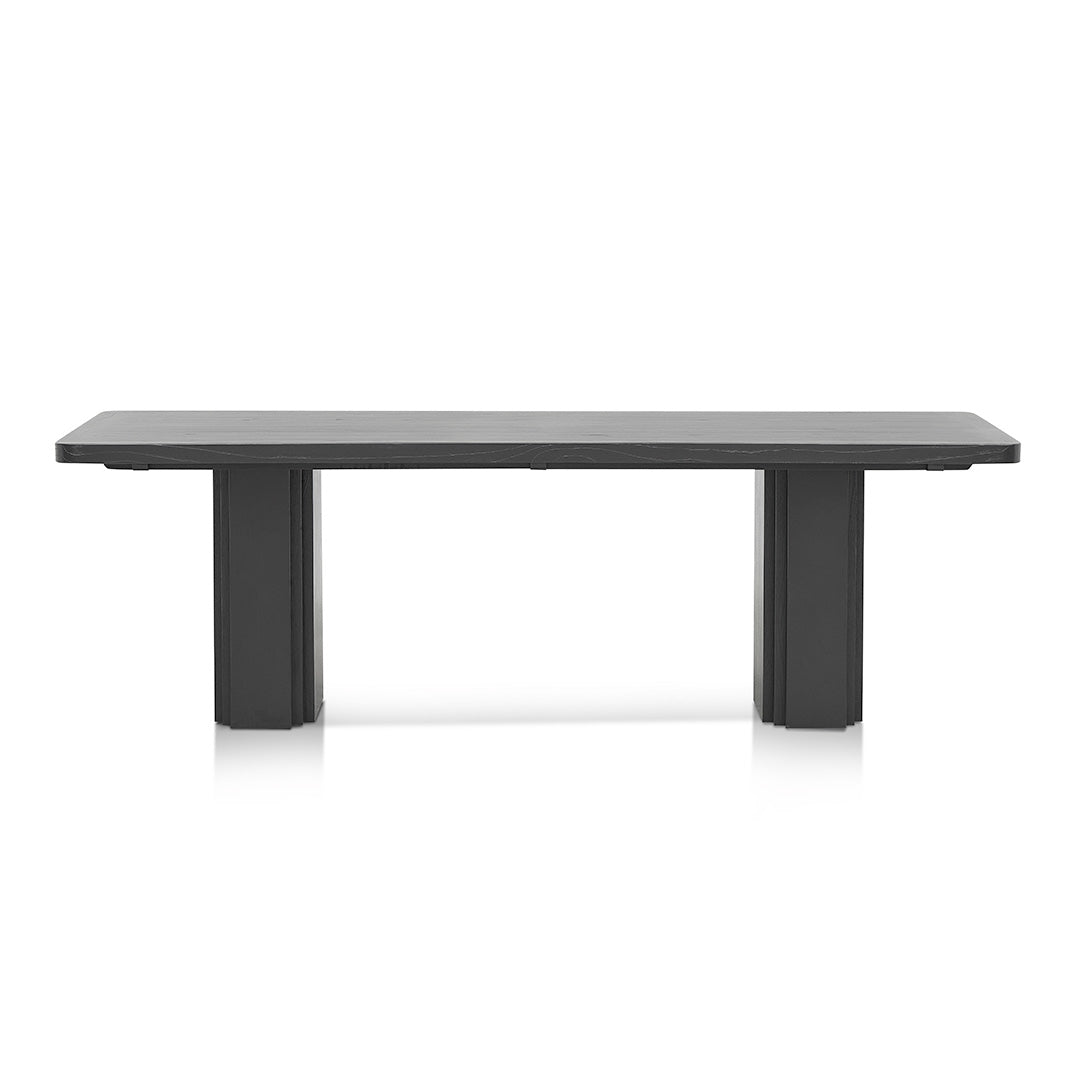 CDT8405-NI 2.4m Elm Dining Table - Full Black | Calibre Furniture
