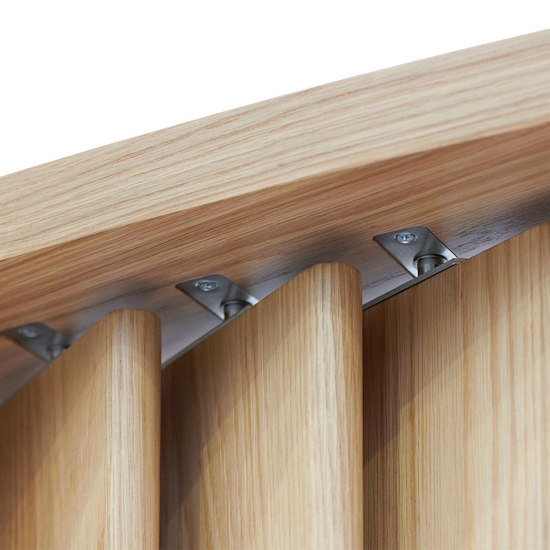 CCF8491-CN 3m Curved Wall Stand - Natural Oak | Calibre Furniture