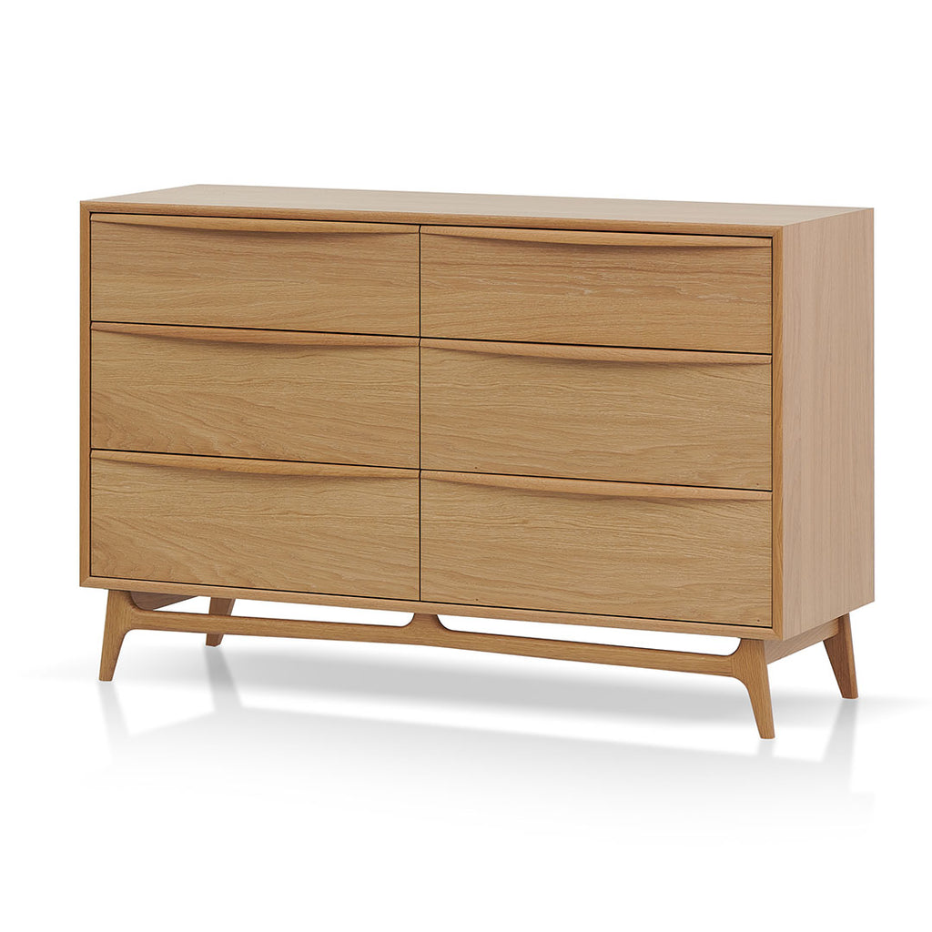 CDT8533-VN 6 Drawer Chest - Natural Oak | Calibre Furniture