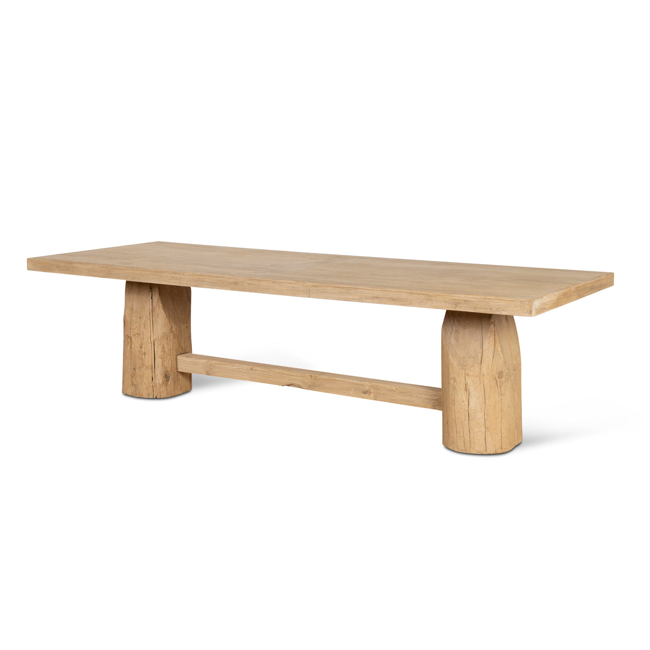 CDT8655-NA 2.2m Elm Dining Table - Natural | Calibre Furniture