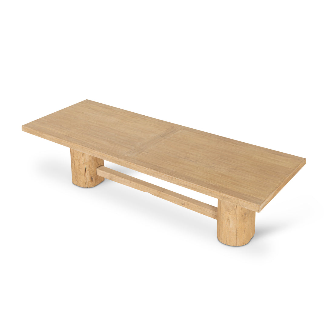 CDT8655-NA 2.2m Elm Dining Table - Natural | Calibre Furniture