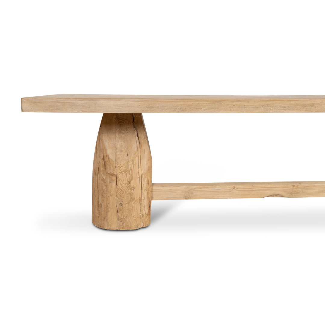 CDT8655-NA 2.2m Elm Dining Table - Natural | Calibre Furniture