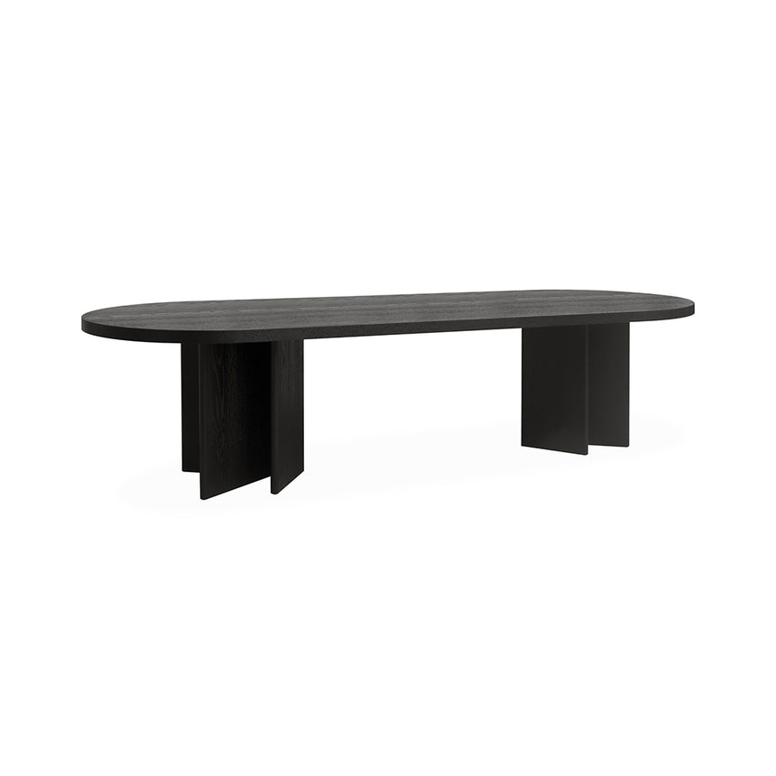 CDT8699-VA 3m Pill Shape Dining Table - Tex... | Calibre Furniture