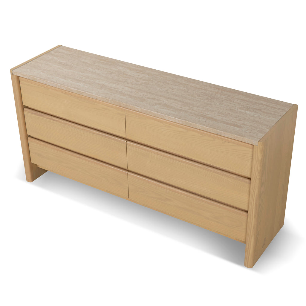 CDT8741-KK 160m Travertine Chest of Drawers... | Calibre Furniture