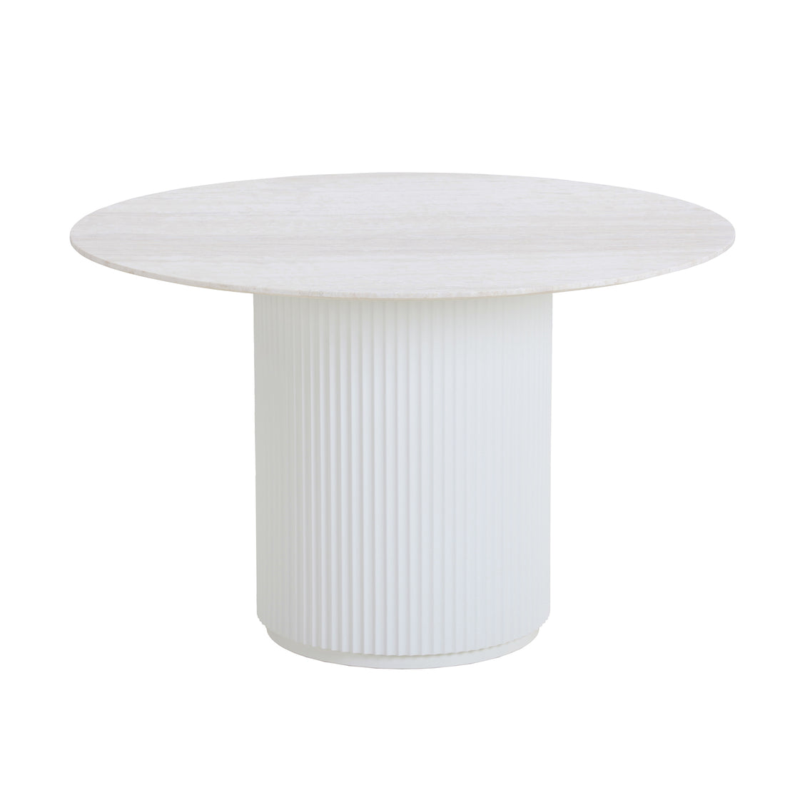 CDT8945-DW 1.2m Round Travertine Dining Tab... | Calibre Furniture