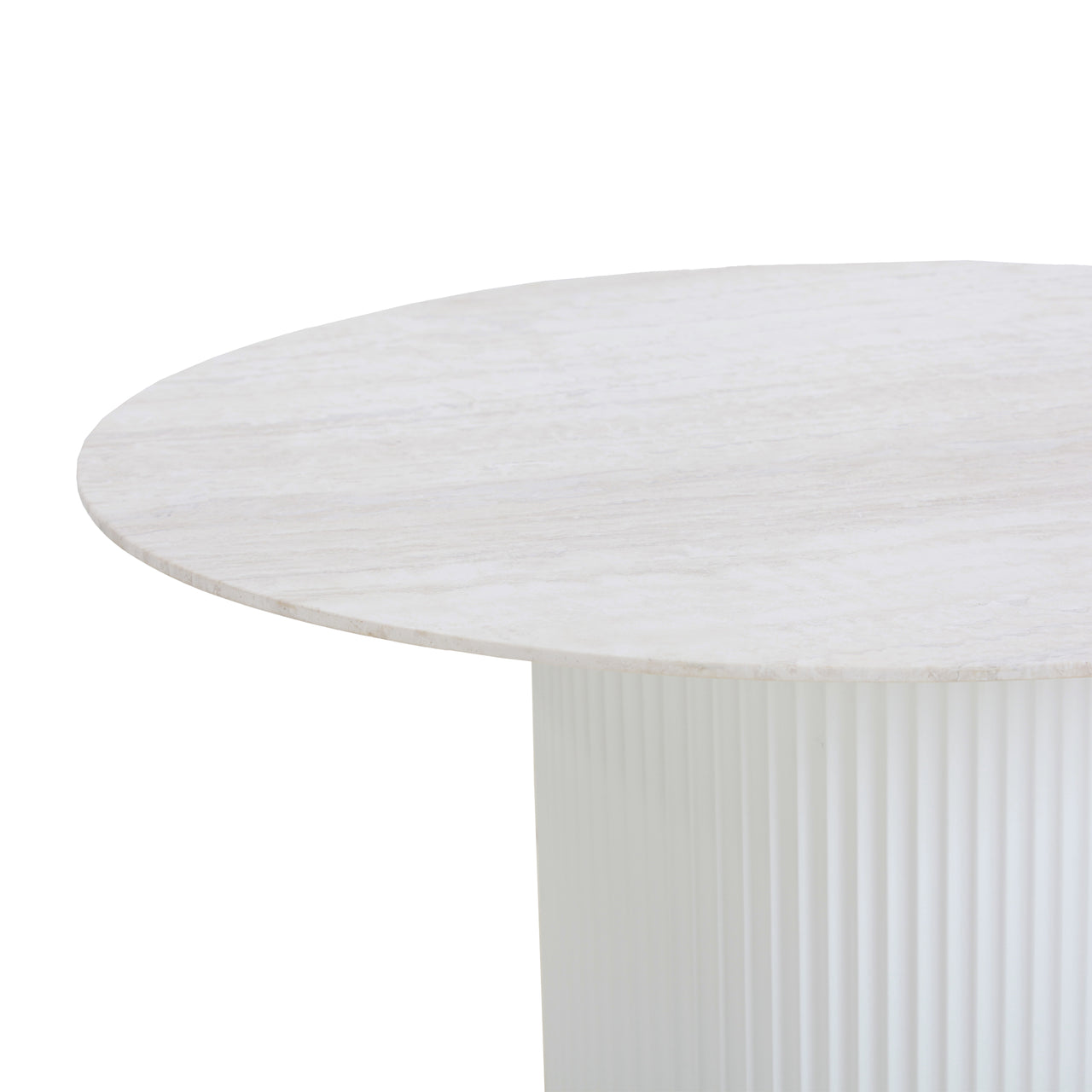 CDT8945-DW 1.2m Round Travertine Dining Tab... | Calibre Furniture