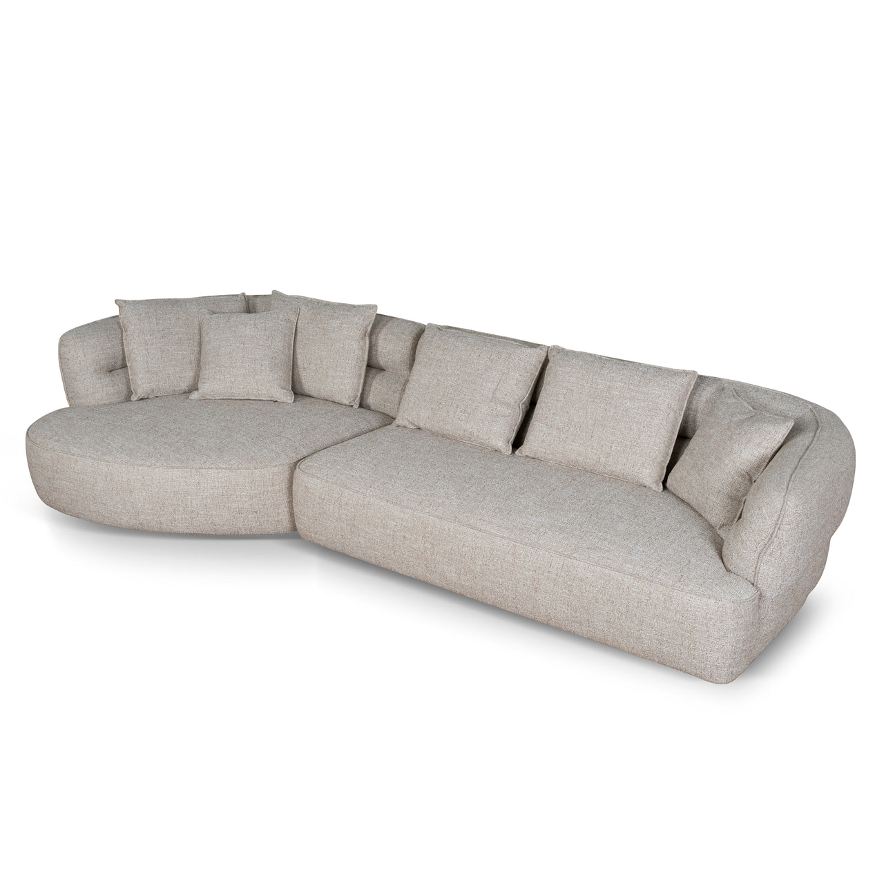 CLC10449-KJ Left Chaise Sofa - Pale Beige | Calibre Furniture