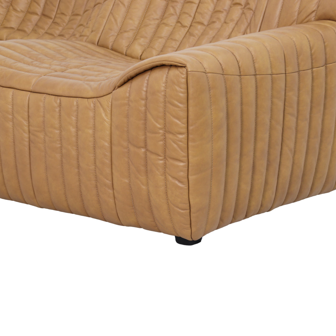 CLC10842-NV 3 Seater Sofa - Amber Tan Leather | Calibre Furniture