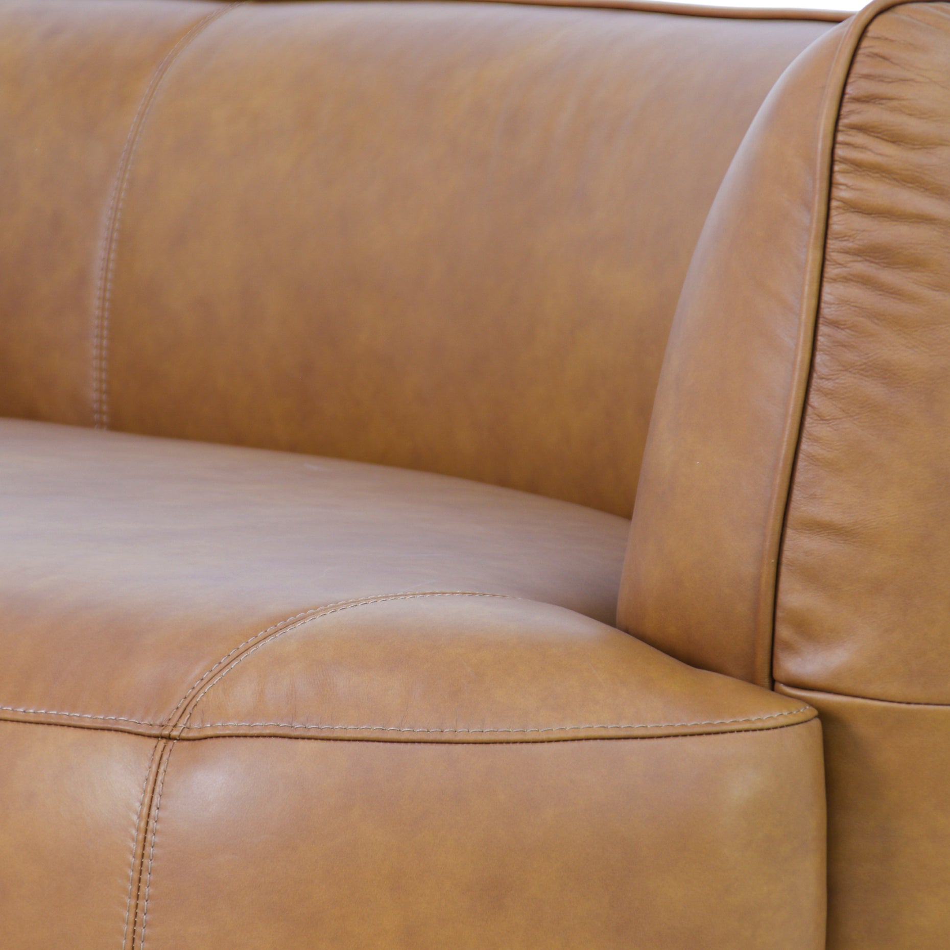 CLC10845-NV 3 Seater Sofa - Amber Tan Leather | Calibre Furniture