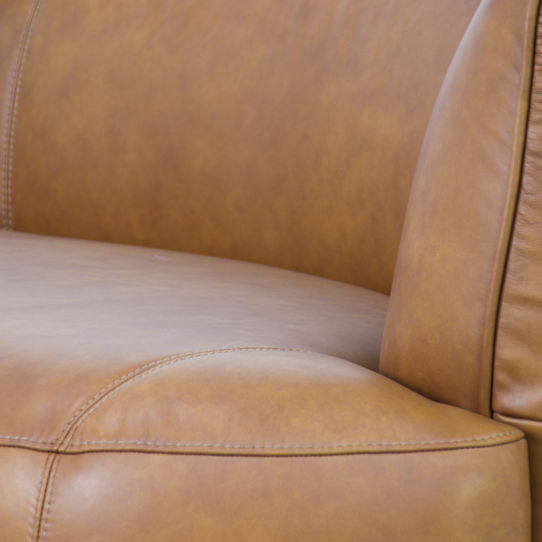 CLC10845-NV 3 Seater Sofa - Amber Tan Leather | Calibre Furniture