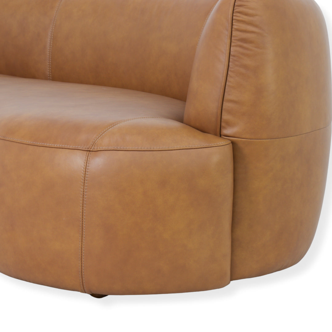 CLC10845-NV 3 Seater Sofa - Amber Tan Leather | Calibre Furniture