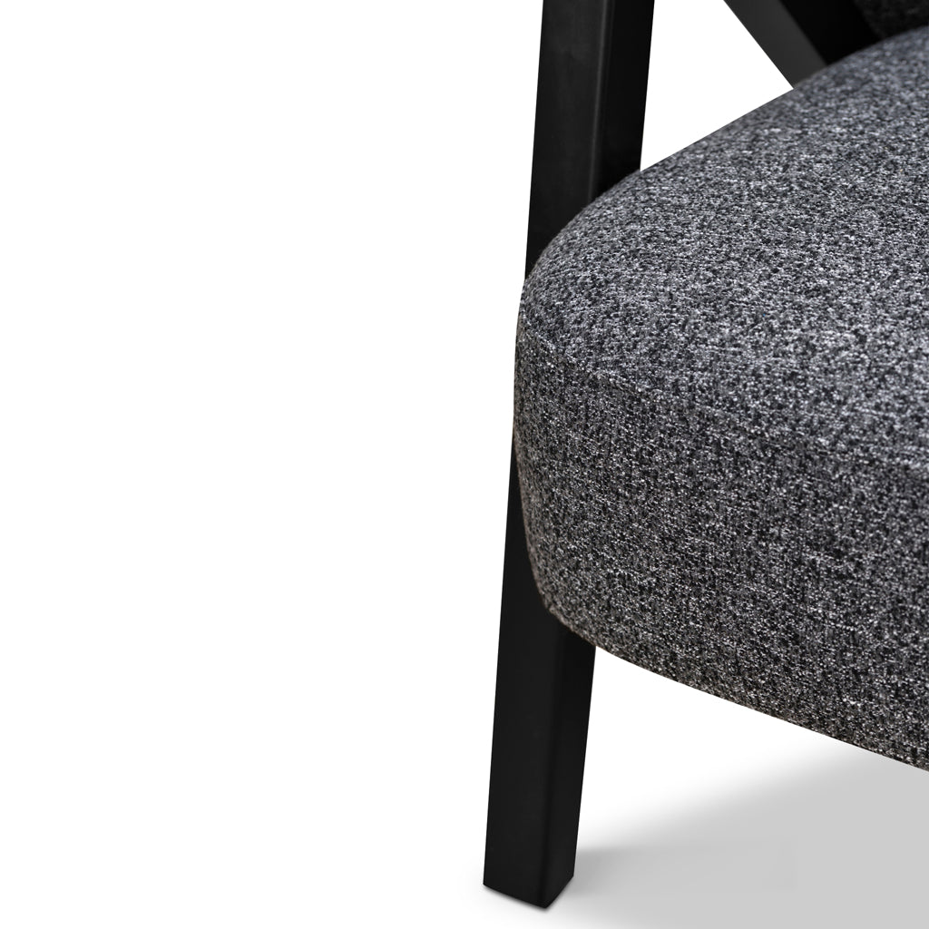 CLC8848-IG Fabric Armchair - Dark Grey Flec... | Calibre Furniture