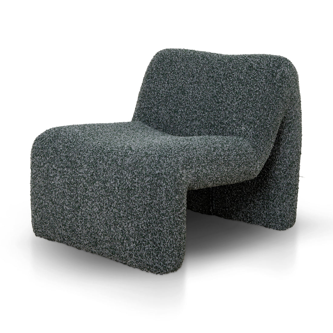 CLC8917-CA Fabric Lounge Chair - Green Boucle | Calibre Furniture
