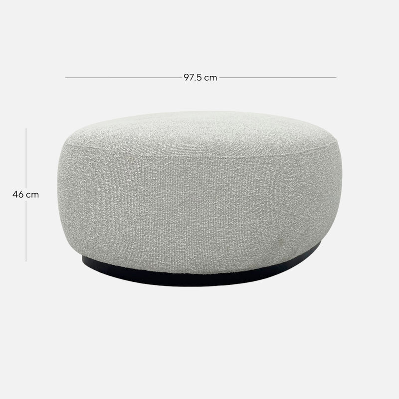 CLC8947-BS 1.8m Long Ottoman - Pearl Grey B... | Calibre Furniture