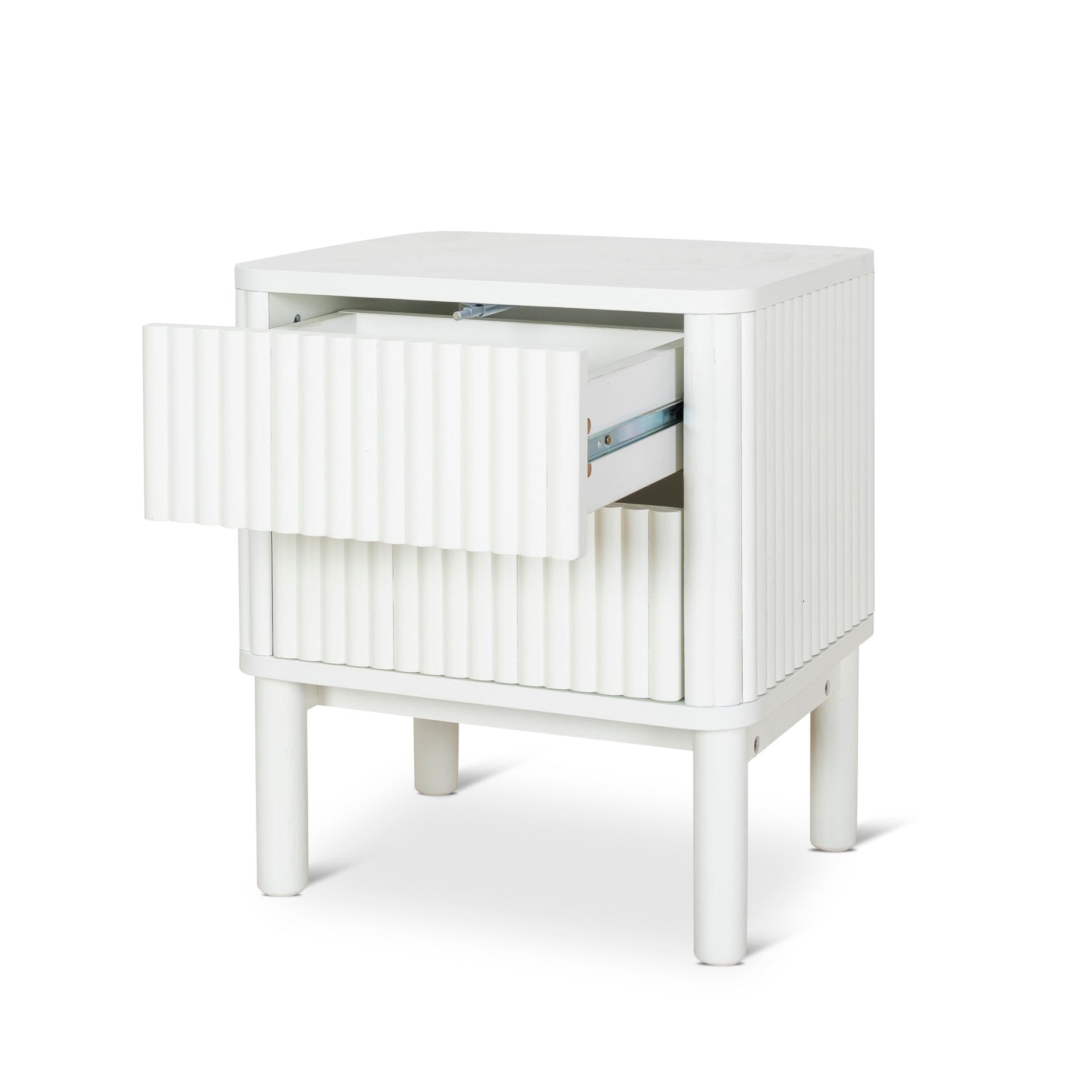 CST10101-KD Bedside Table - Warm White | Calibre Furniture