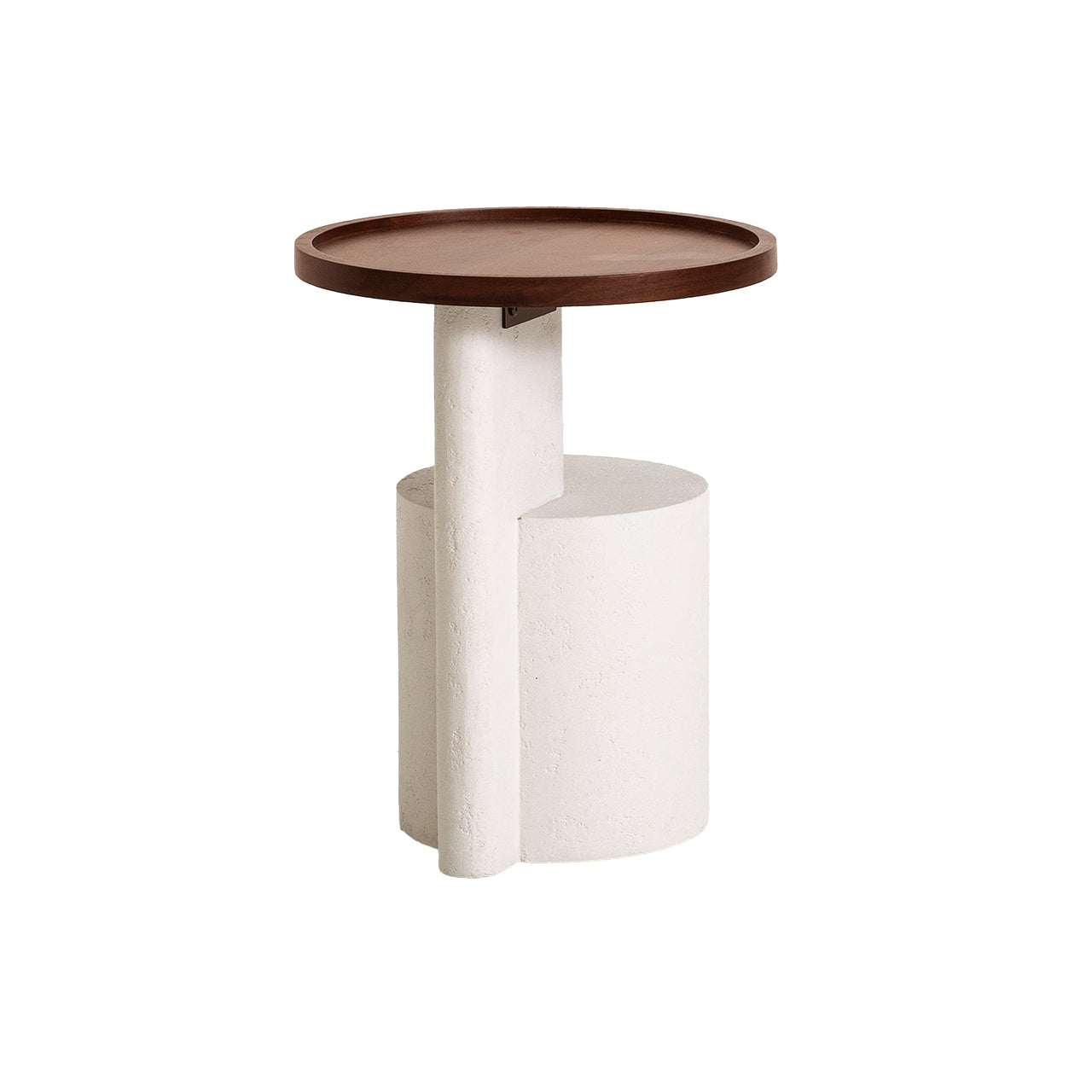 CST10250-IG White Side Table - Walnut | Calibre Furniture