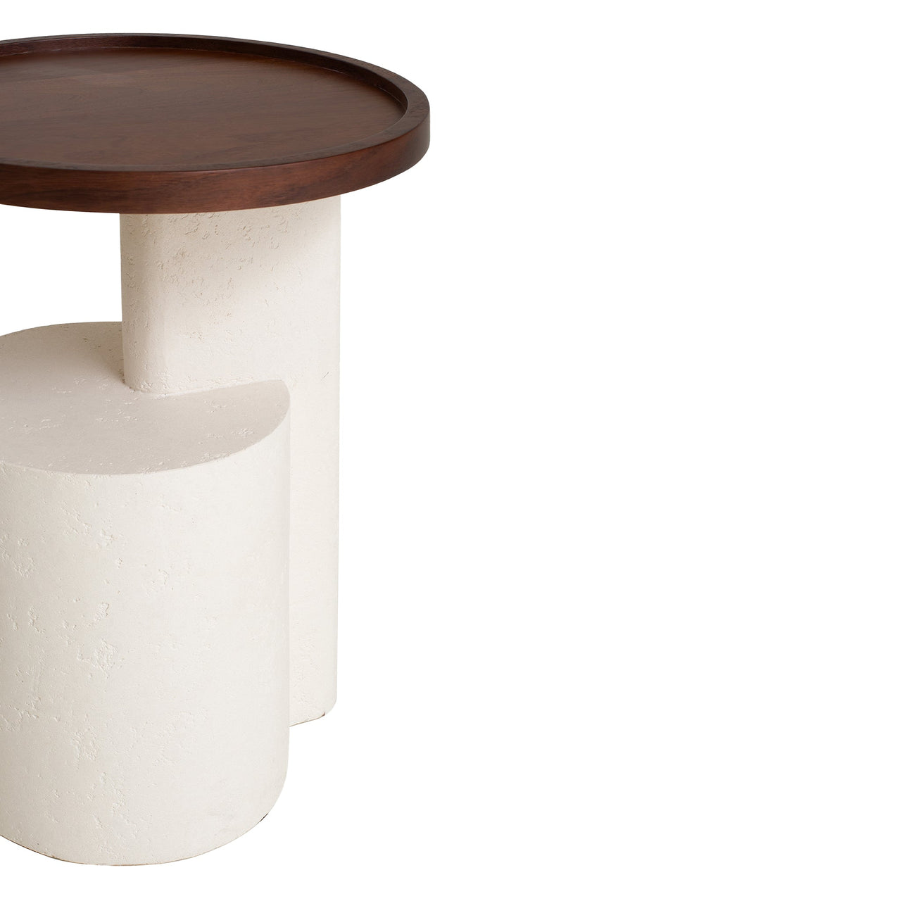 CST10250-IG White Side Table - Walnut | Calibre Furniture