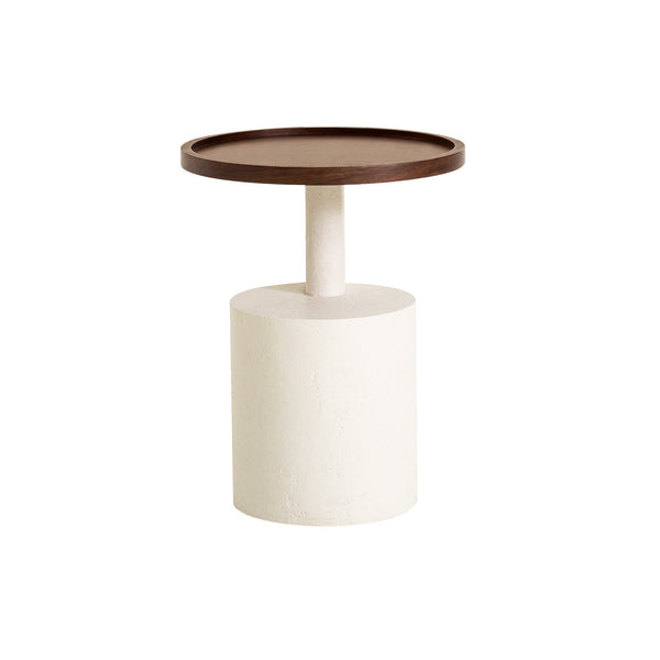 CST10250-IG White Side Table - Walnut | Calibre Furniture