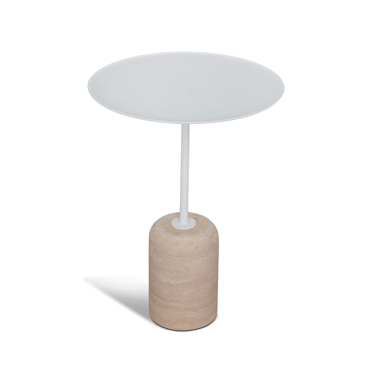 CST10319-NY 45cm Matte White Side Table - T... | Calibre Furniture