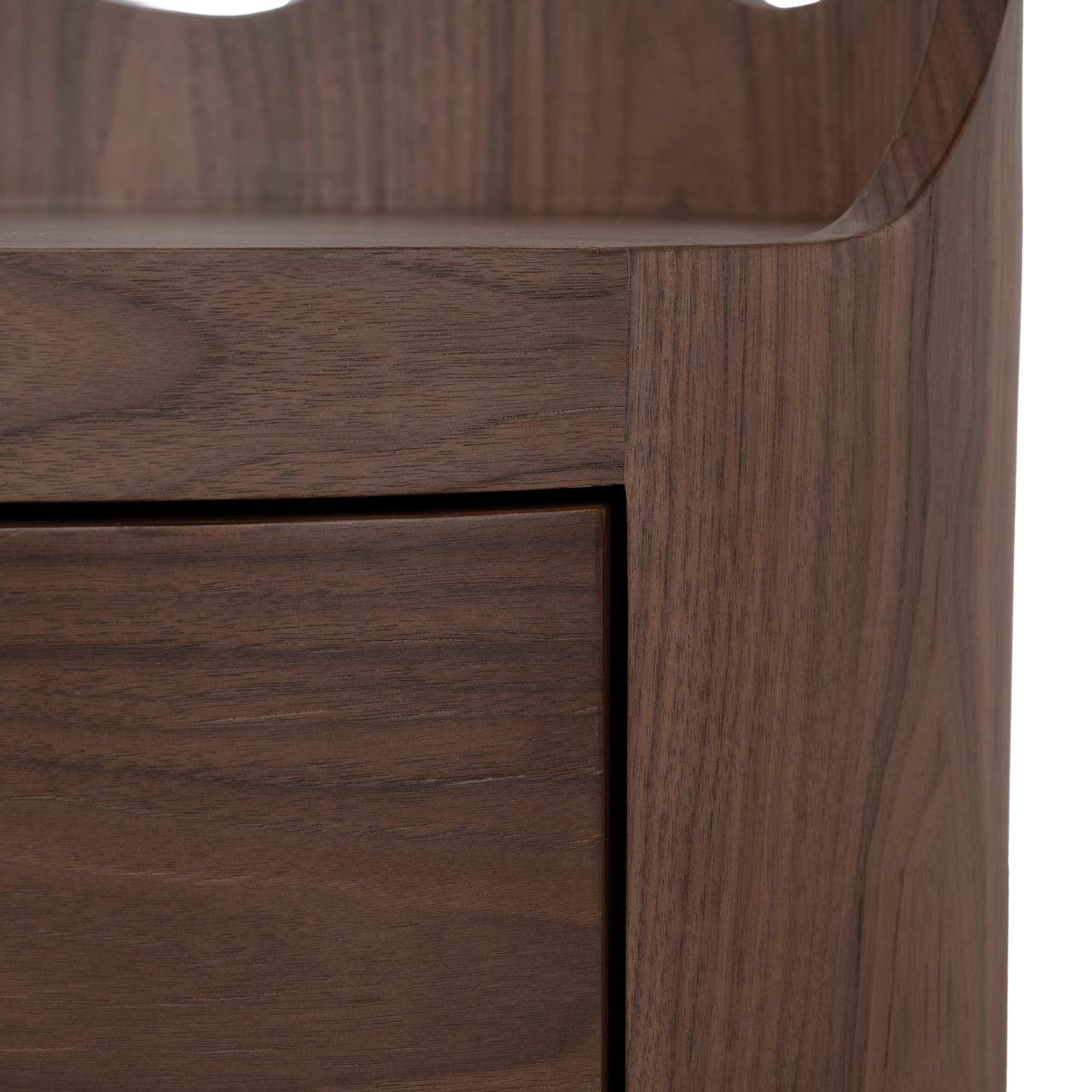 CST12143-DW 51cm Bedside Table - Walnut | Calibre Furniture