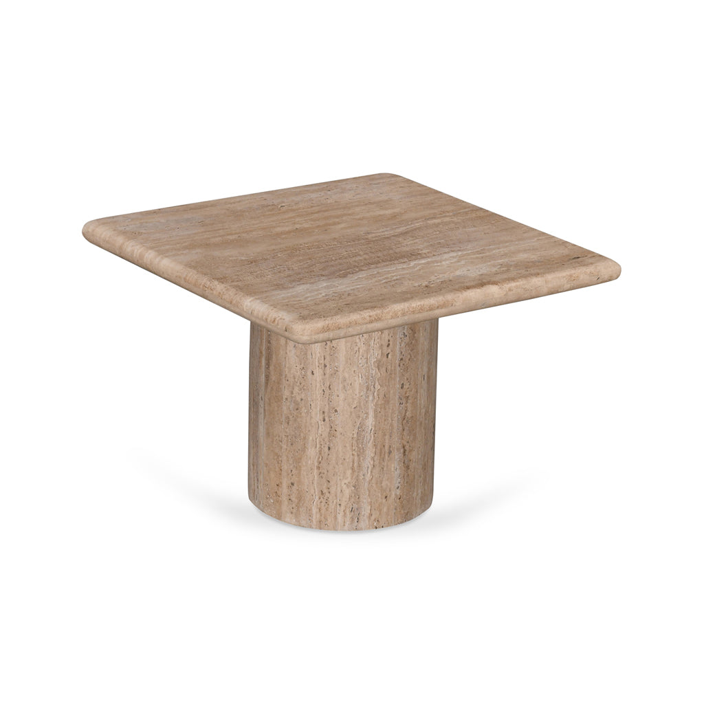 CST8712-RB 50cm Travertine Top Side Table -... | Calibre Furniture