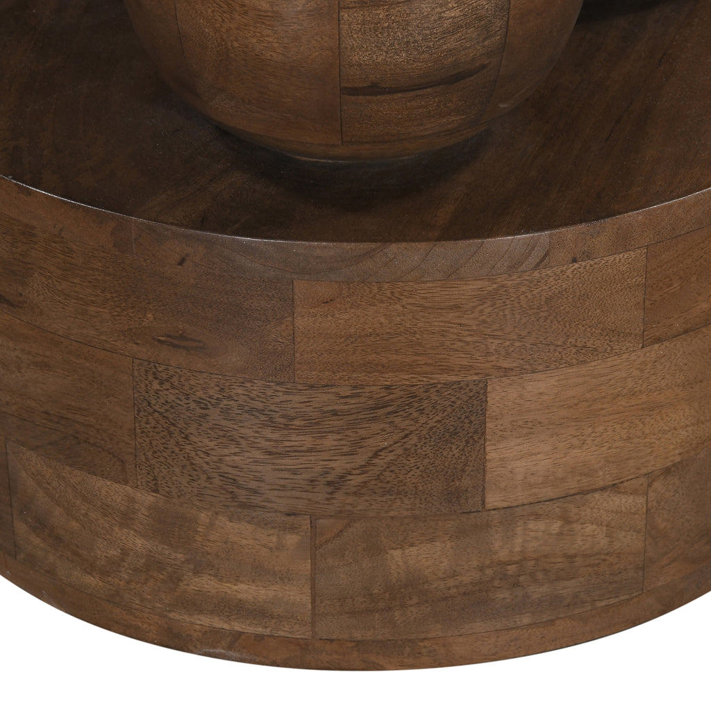 CST8720-RB 40cm Round Side Table - Walnut | Calibre Furniture