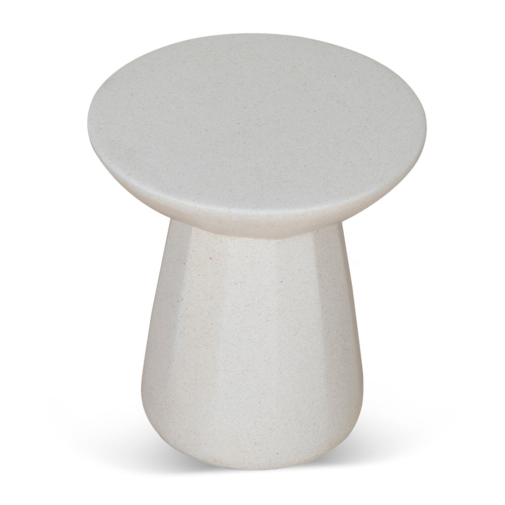CST8803-NY 42cm Fibre Glass Side Table - White | Calibre Furniture