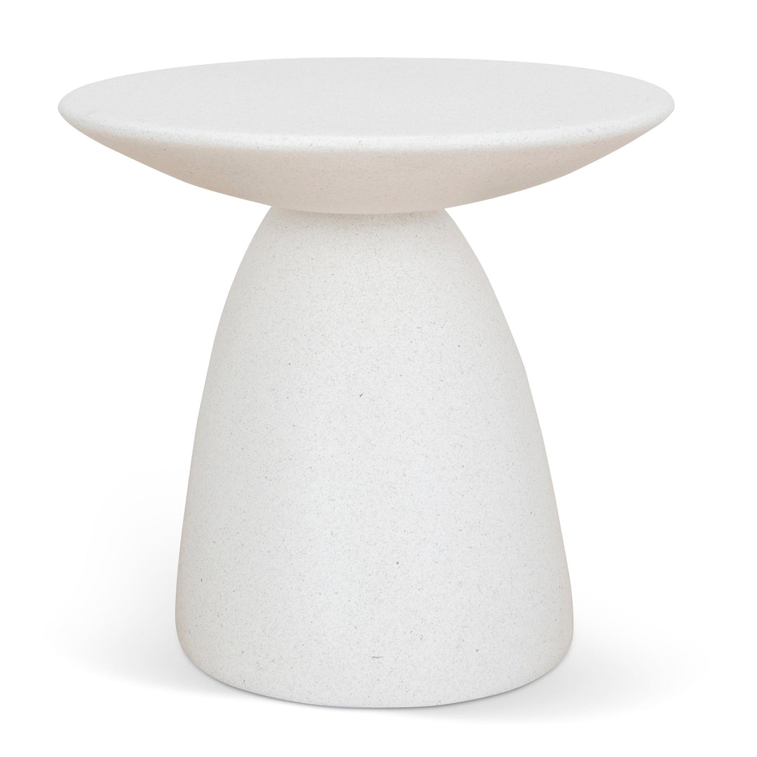 CST8806-NY 60cm Fibre Glass Side Table - Wh... | Calibre Furniture