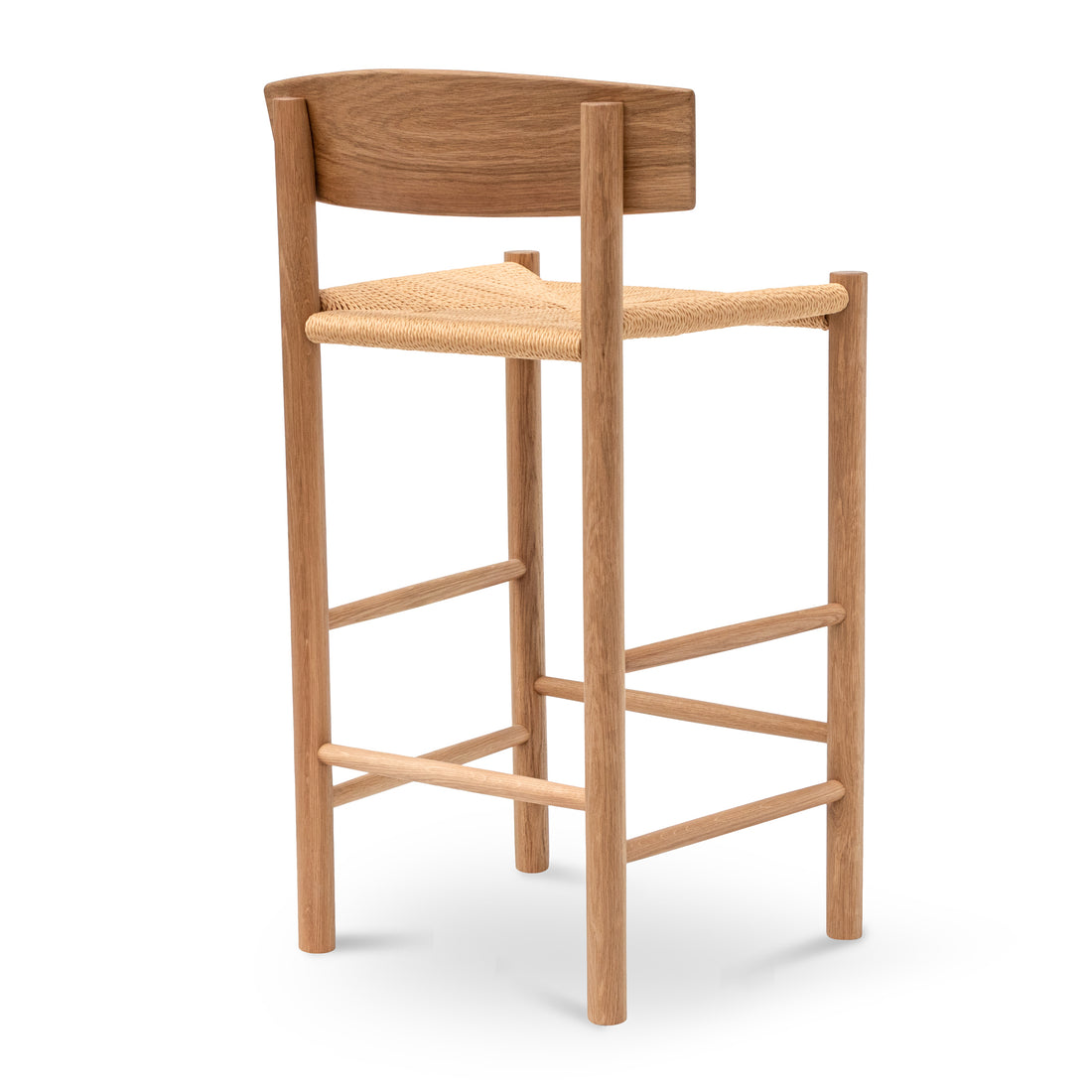 CBS8018-OW 65cm Bar Stool - Natural with Ba... | Calibre Furniture