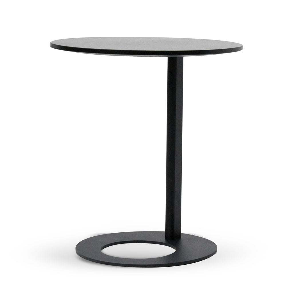 CCF8161-SU 50cm Wooden Side Table - Full Black | Calibre Furniture