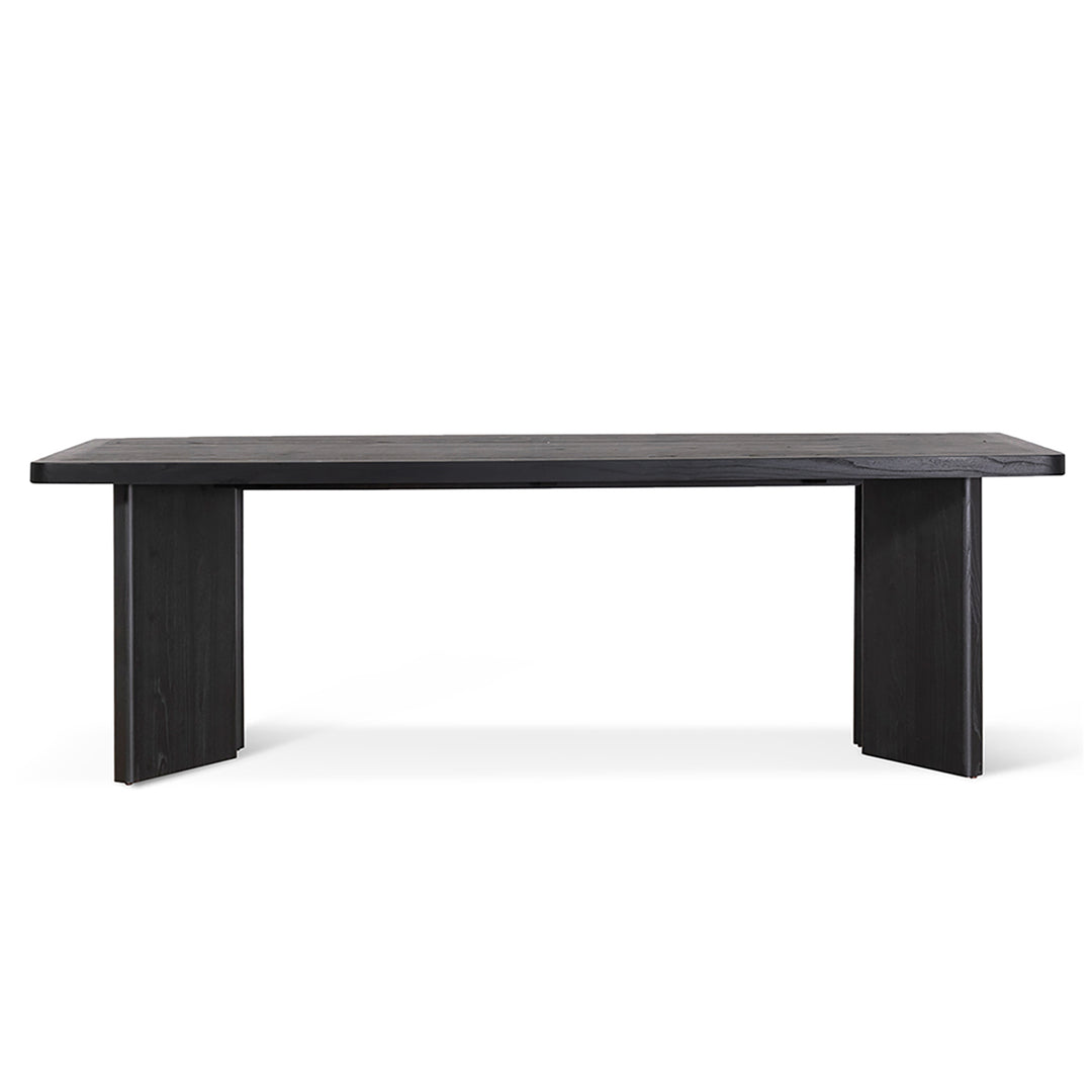 CDT6780-NI 2.4m Elm Dining Table - Full Black | Calibre Furniture
