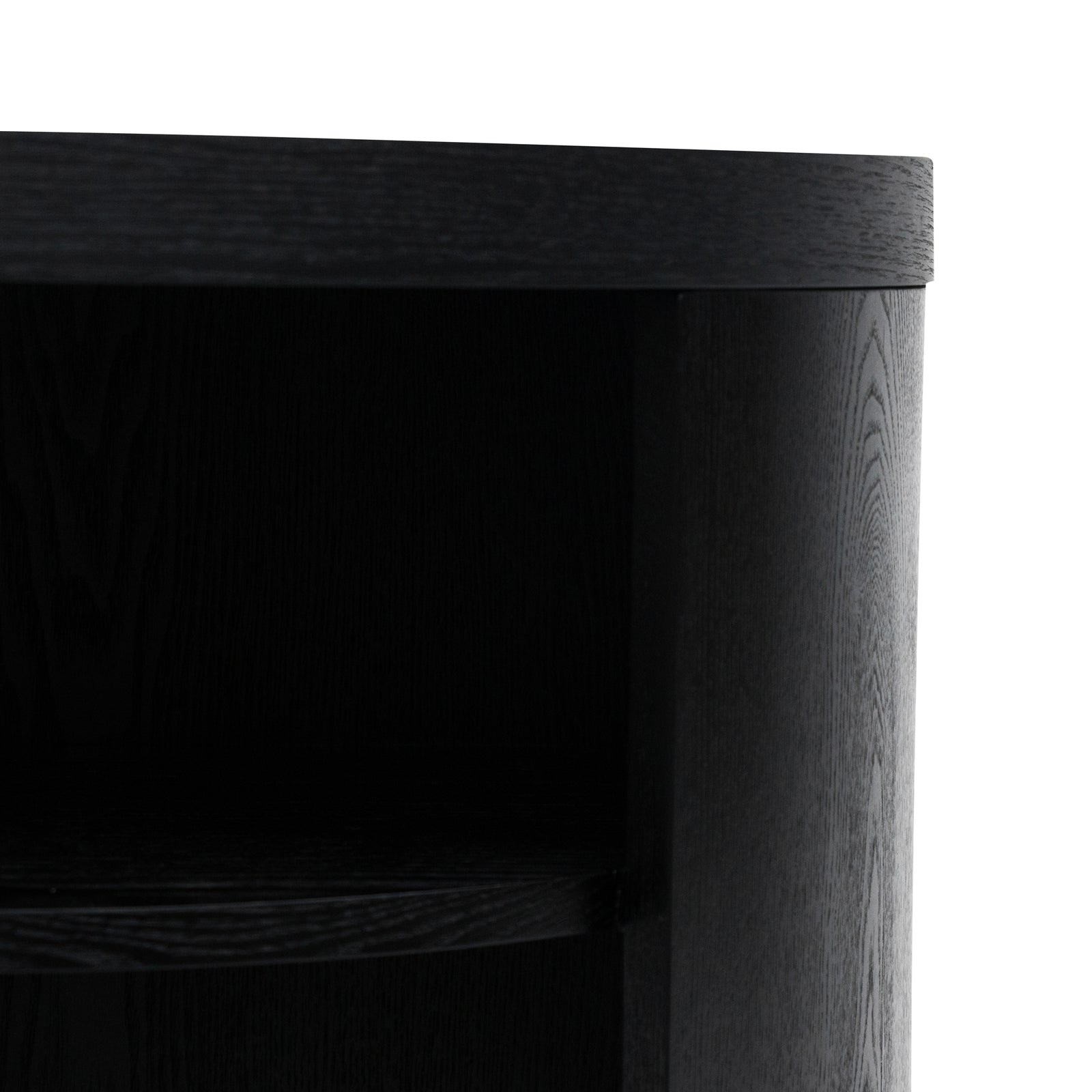 CST8084-BB Round Wooden Bedside Table - Bla... | Calibre Furniture