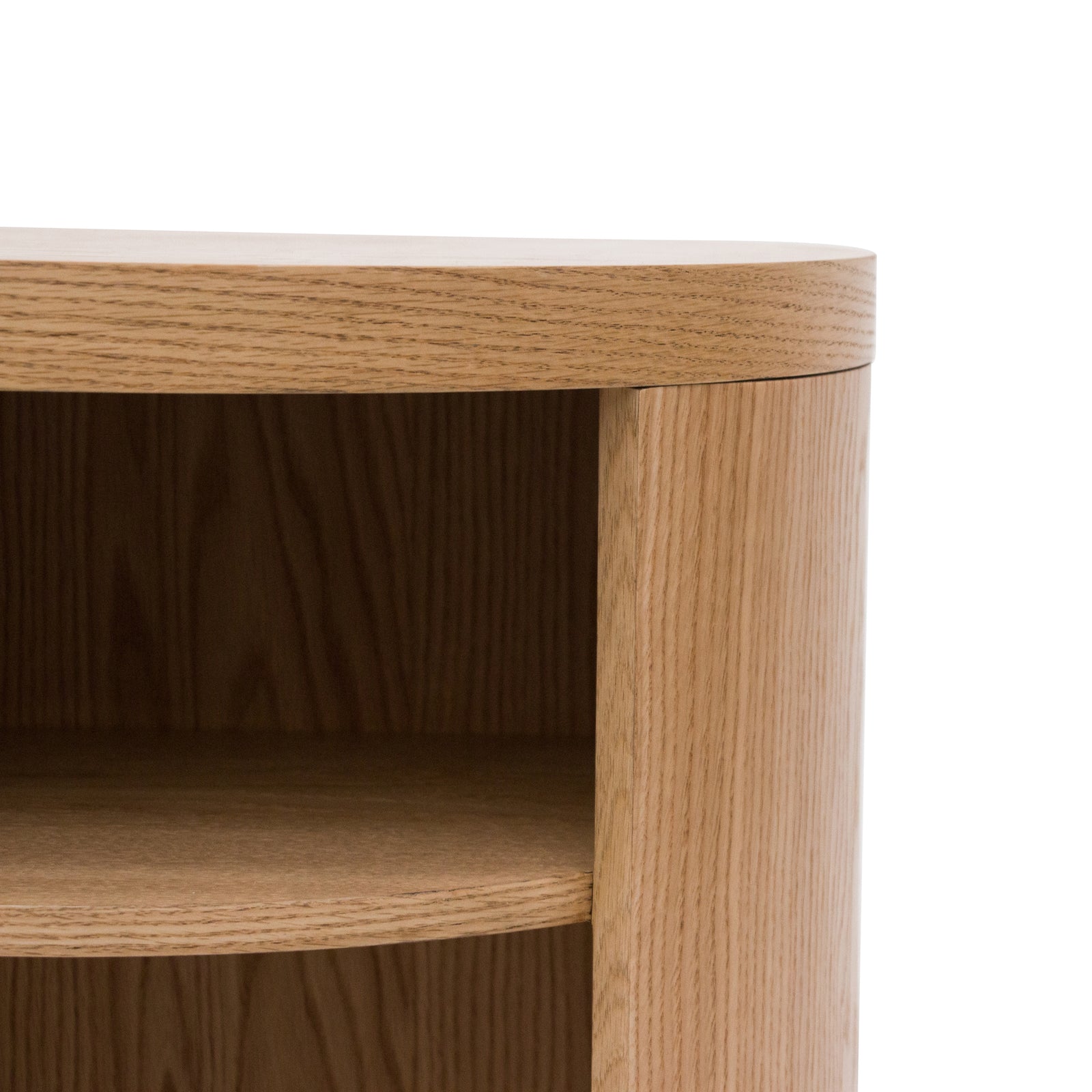 CST8085-BB Round Wooden Bedside Table - Nat... | Calibre Furniture