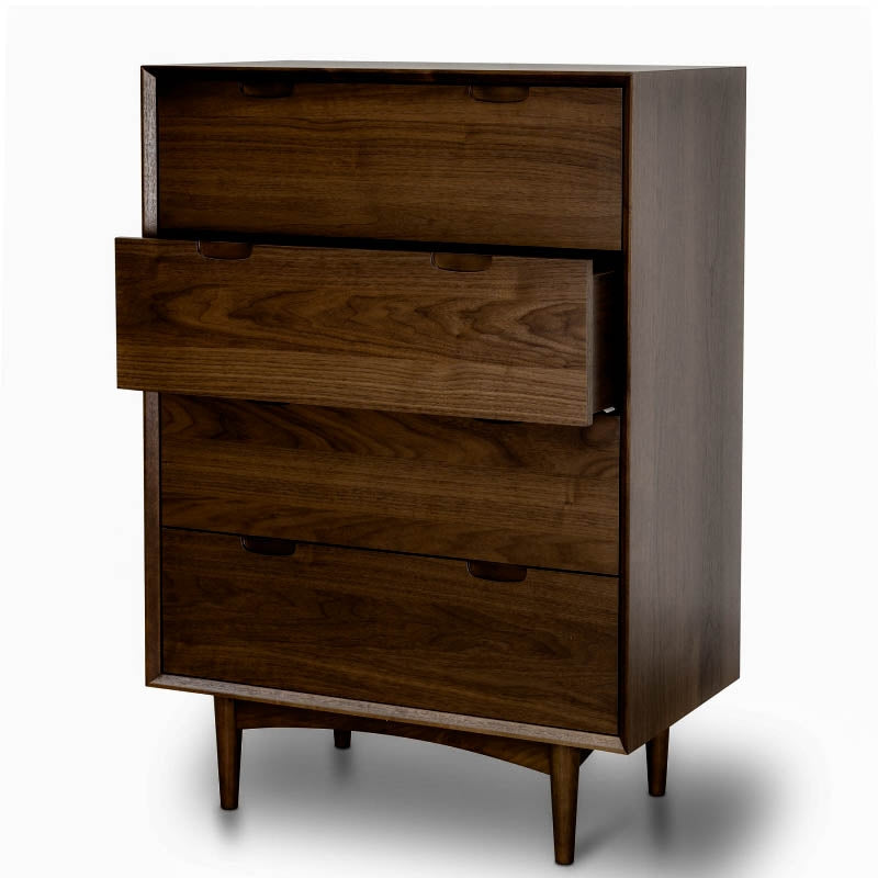 CDT1047-VN 4 Drawer Chest - Walnut | Calibre Furniture