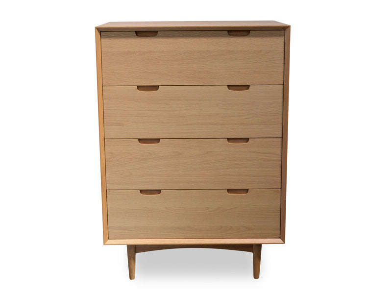 CDT920-VN 4 Drawer Chest - Natural | Calibre Furniture